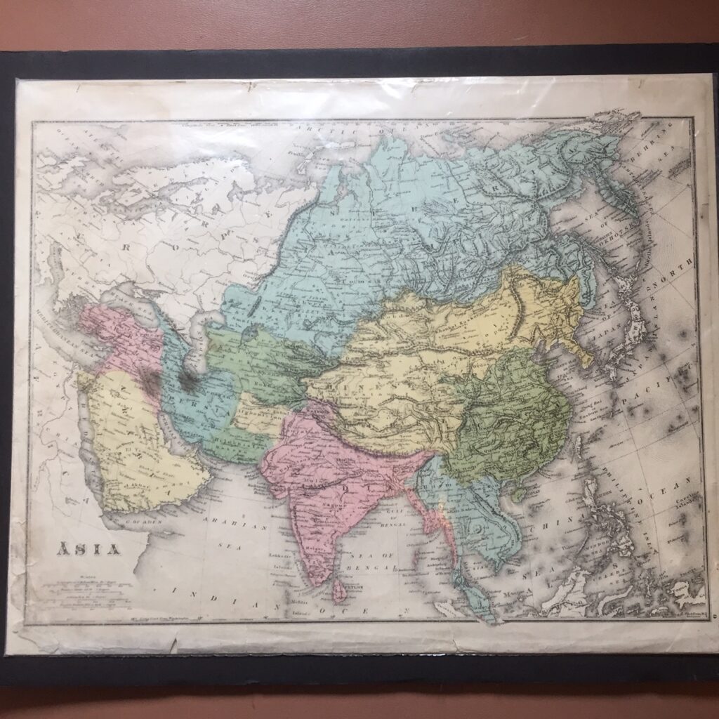 Asia Map Mid-19th Century | Gadabout Vintage
